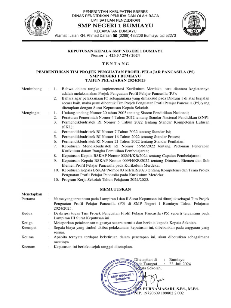 SK Tim P5 24-25 | PDF