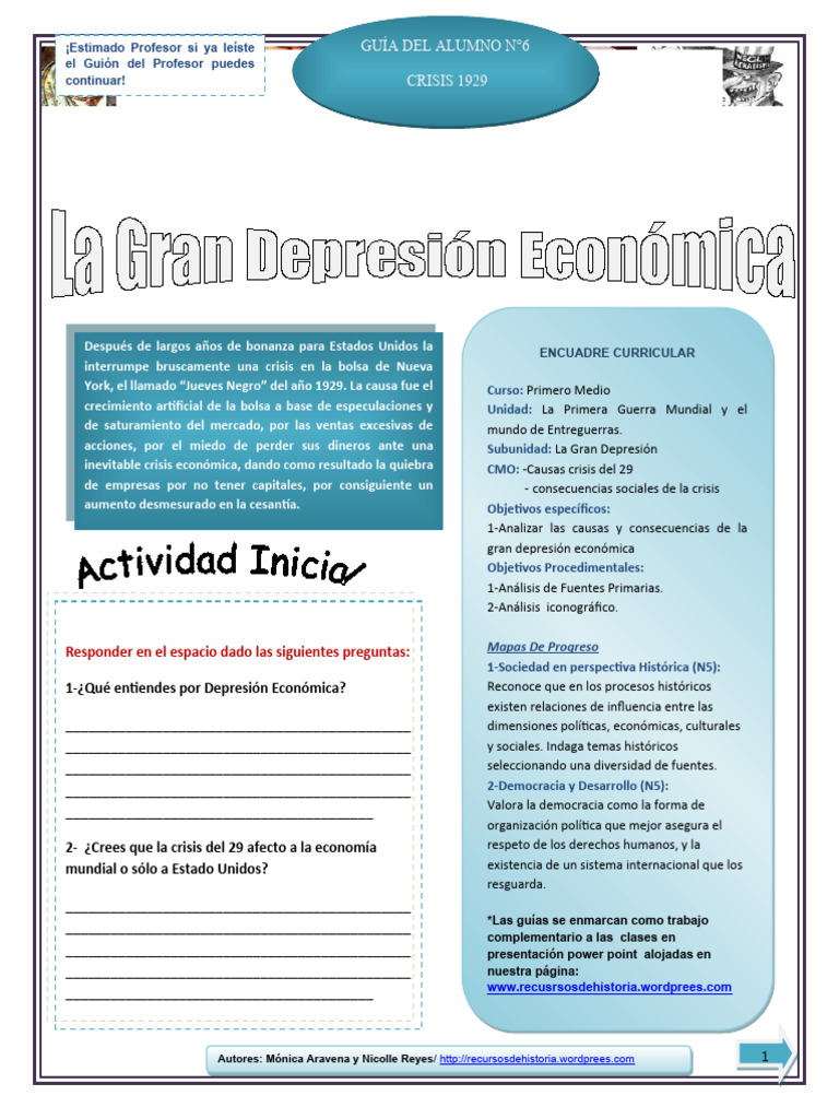 Guia 6 Rev. Rusa | PDF | Gran depresion | Ensayos