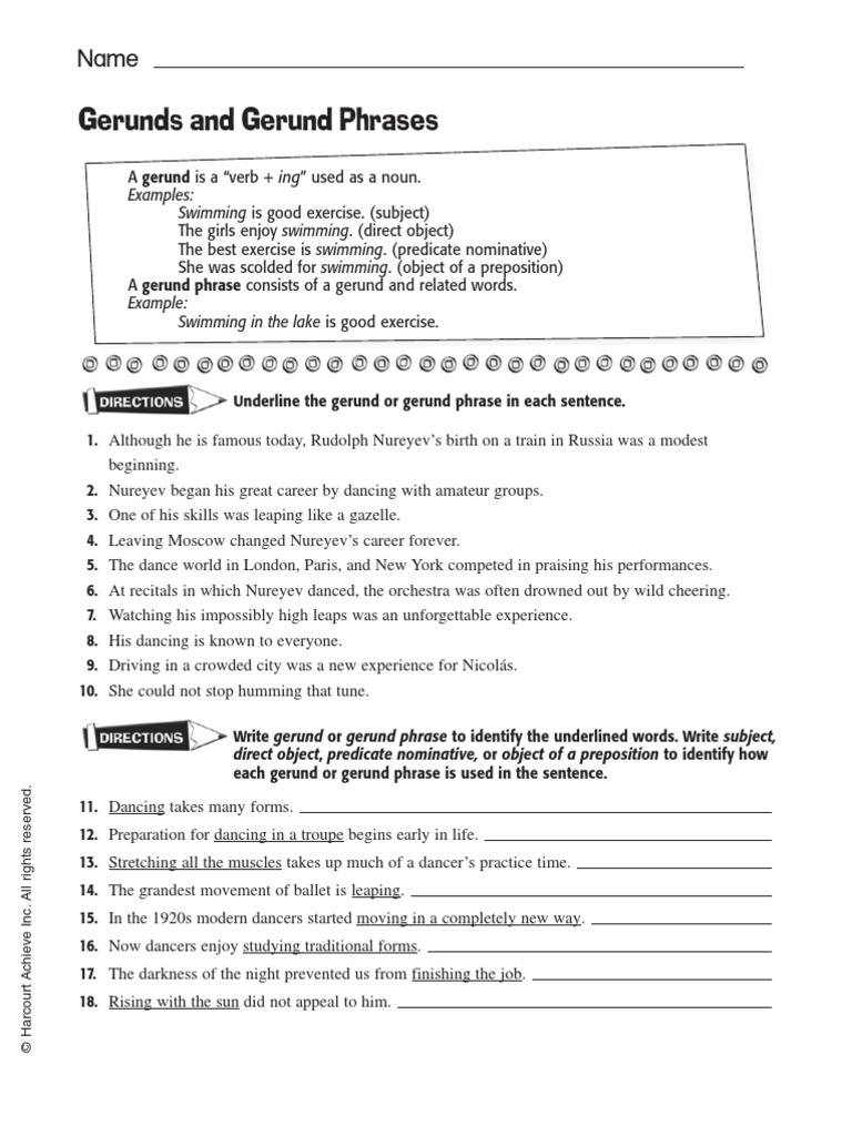 Gerunds and Gerund Phrases | PDF