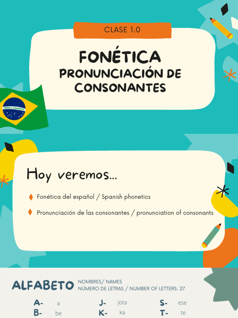 Fonética Del Español (Prononunciación de Consonantes) | PDF ...