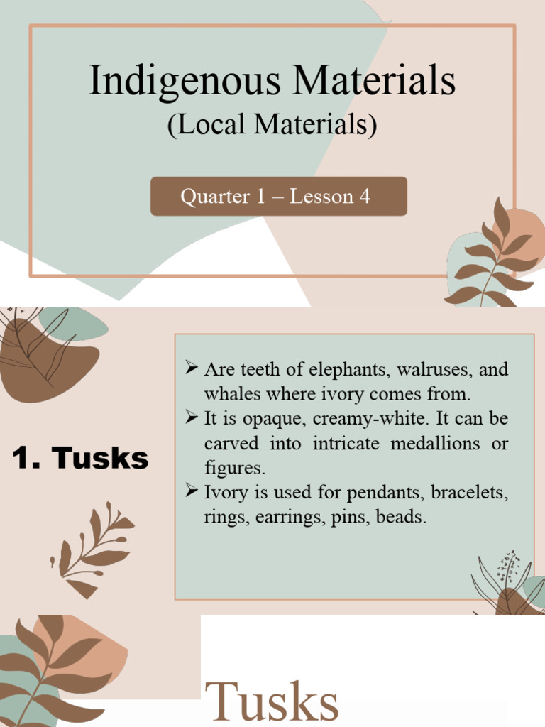 Indigenous Materials Overview | PDF | Science & Mathematics