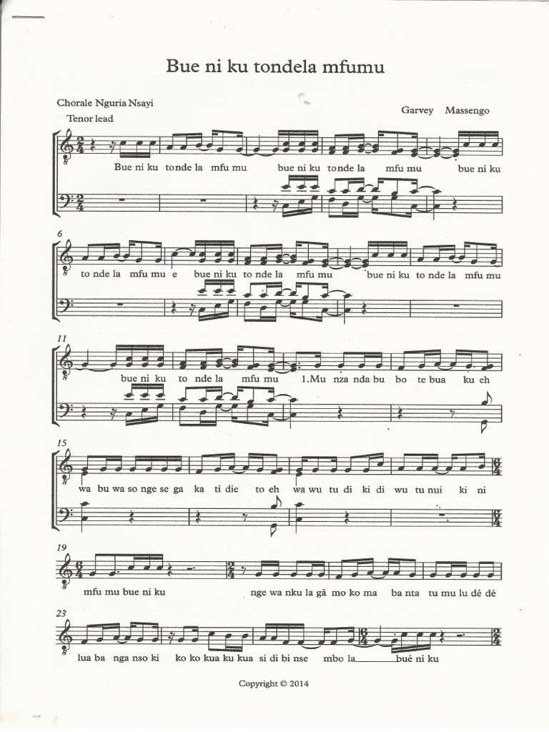Bue Ni Ku Tondela Mfumu | PDF