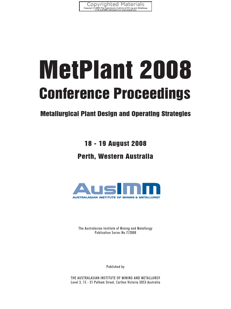 Metplant 2008: Conference Proceedings | PDF | Standard Deviation ...