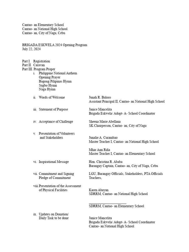 Brigada Program | PDF | Wellness