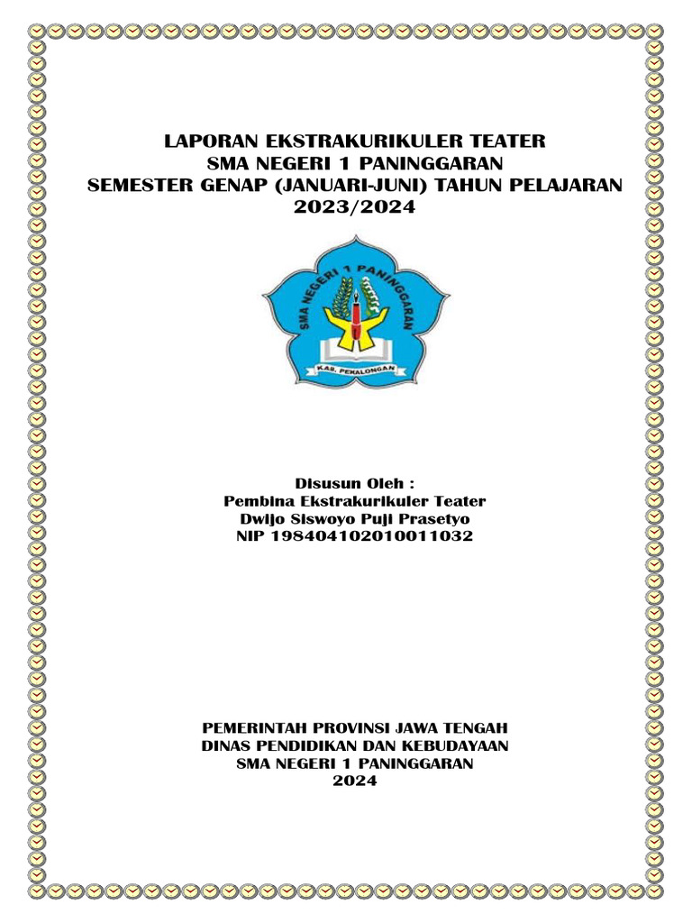 Lap Ekskul Teater Dwijo 2024 | PDF