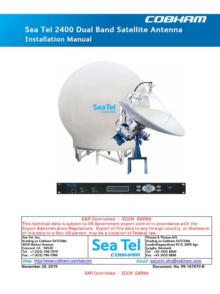 Sea Tel 2400 | PDF | Antenna (Radio) | Telephone