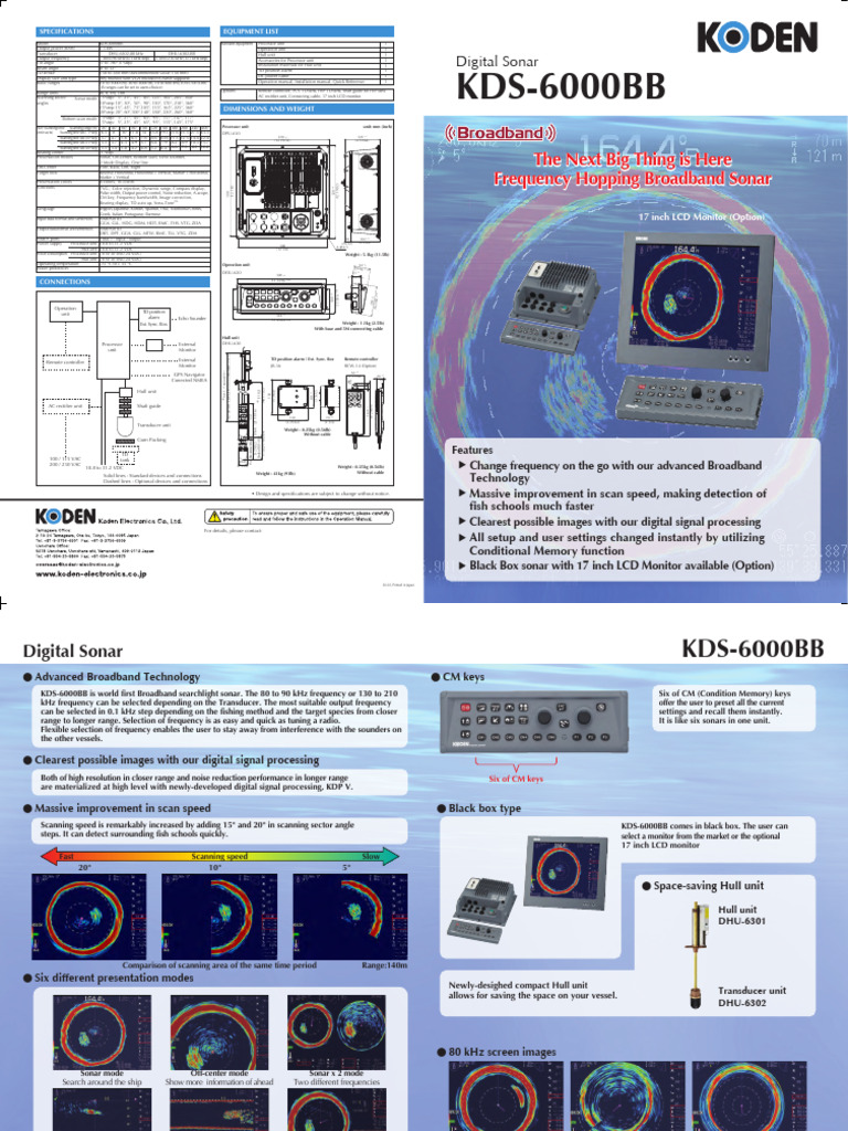 KDS 6000BB e | PDF | Sonar | Electronics
