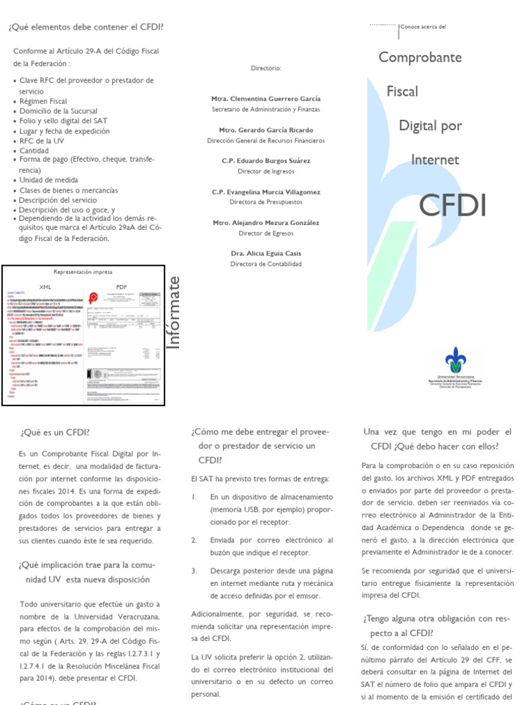 Triptico CFDI | PDF | Informática