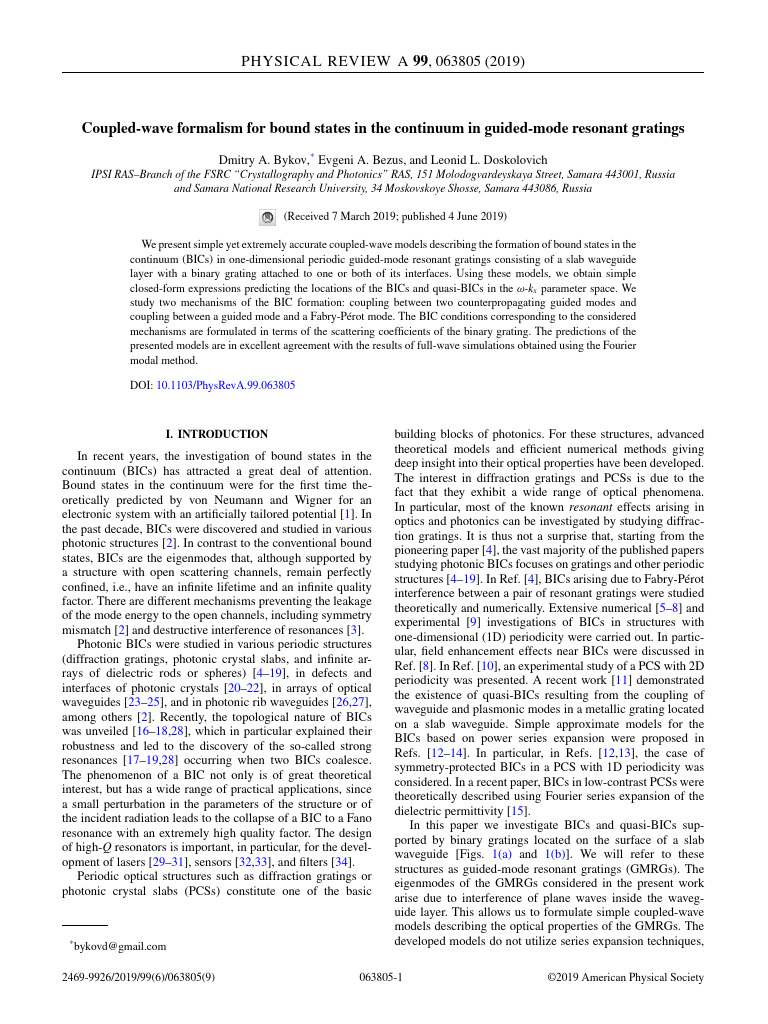 Coupled Mode Formulism | PDF | Waveguide | Diffraction