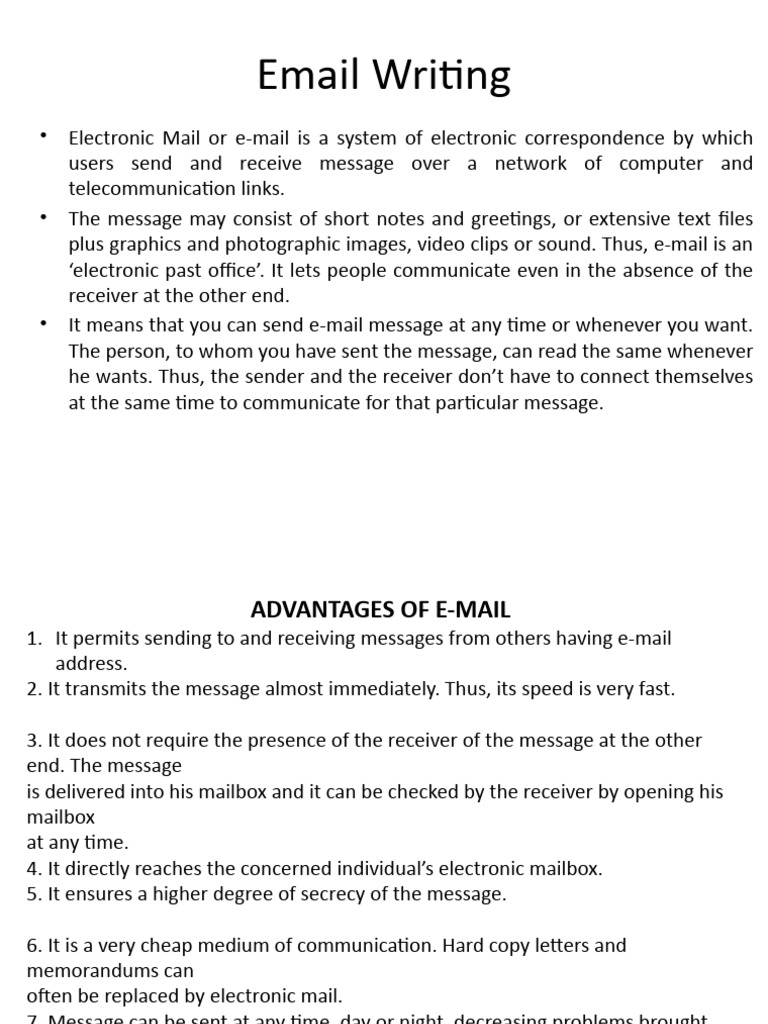 Email Writing Exercises | PDF