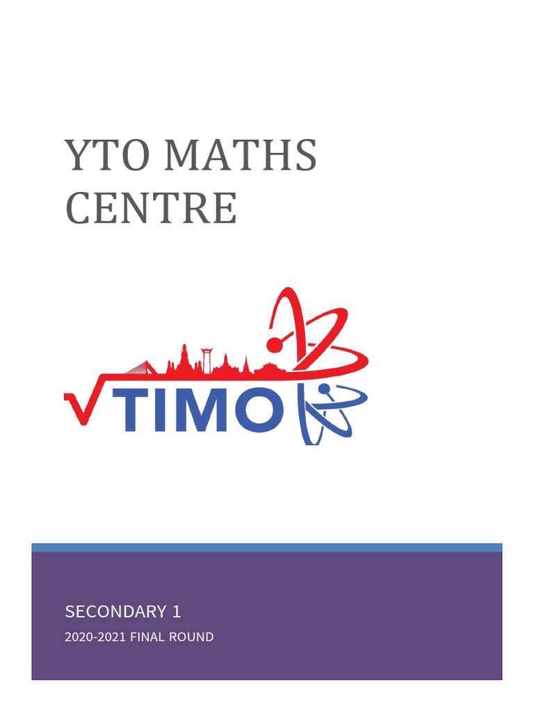 2020-2021 Secondary 1 Math Olympiad | PDF | Mathematics | Numbers