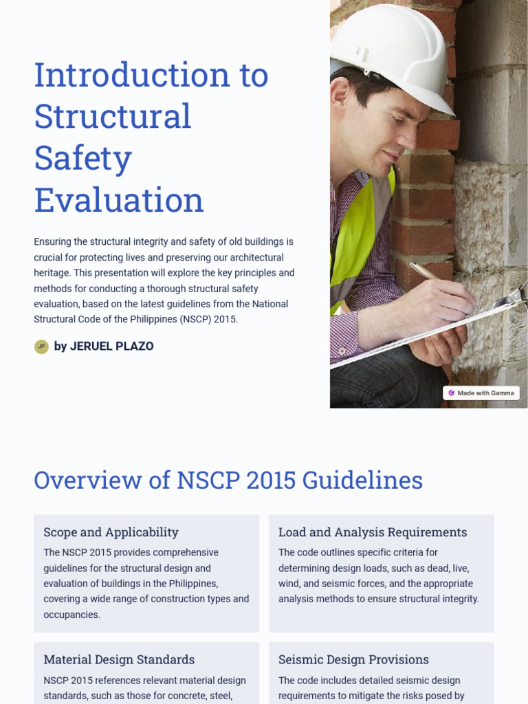 Introduction To Structural Safety Evaluation | PDF | Evaluation | Safety