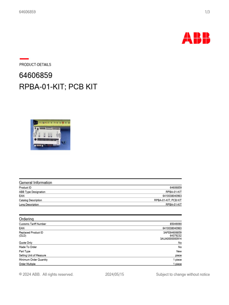 Rpba-01-Kit PCB Kit: Product-Details | PDF