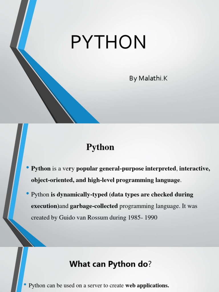 Python | PDF | Python (Programming Language) | Computer Programming