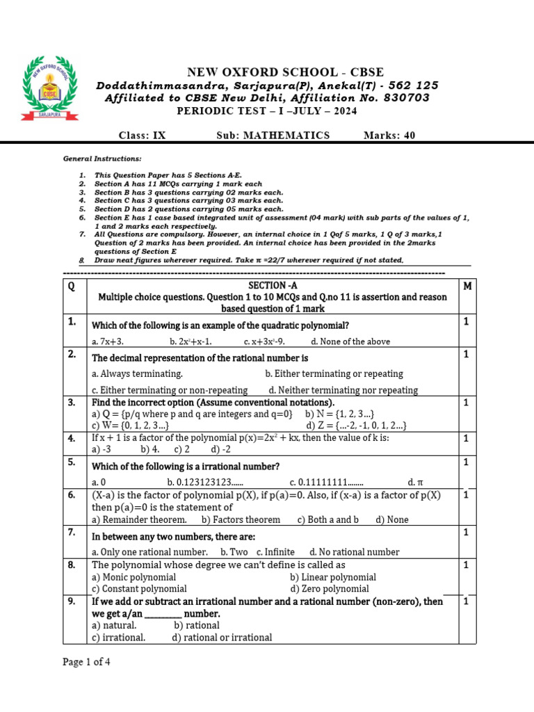 Grade 9 pt1 | PDF | Numbers | Polynomial