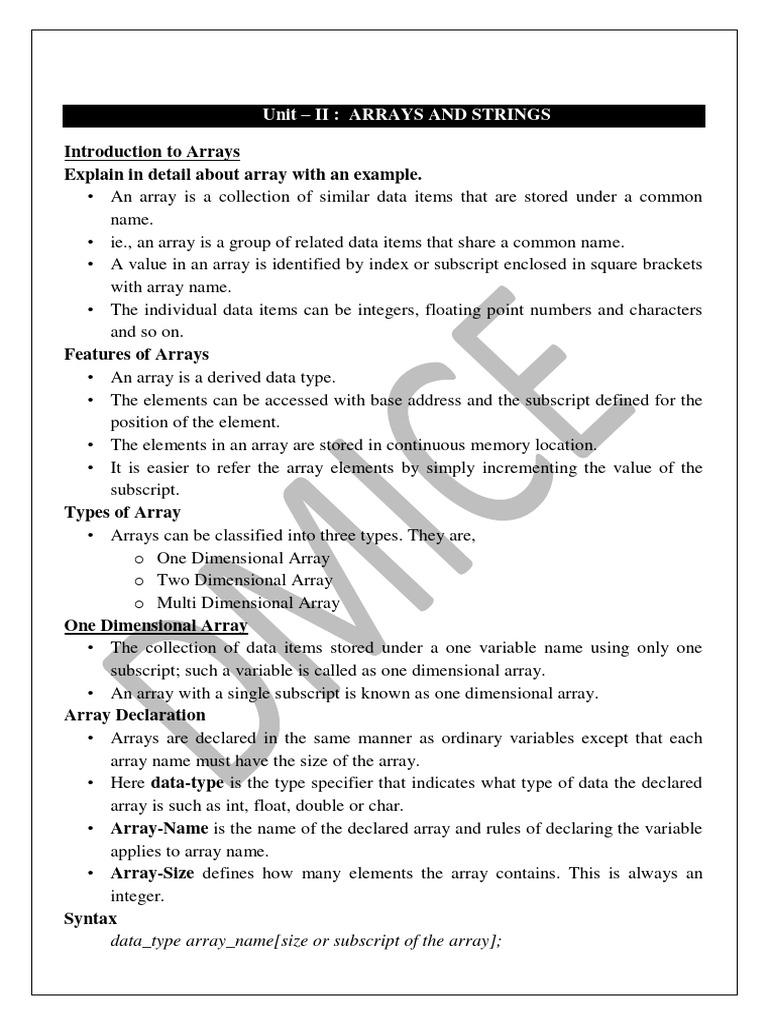 Unit 2-Notes-1 | PDF | Data Type | String (Computer Science) Unit 2-Notes-1 | PDF | Data Type | String (Computer Science)