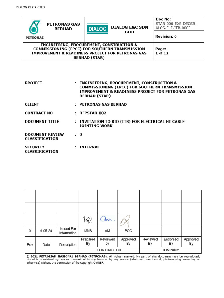 ITB Electrical HT Cable Jointing Work | PDF | Controlled Substances Act ...