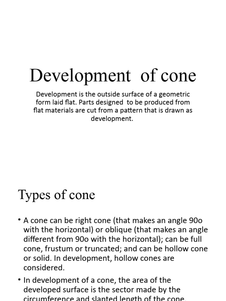 Development of Cone | PDF