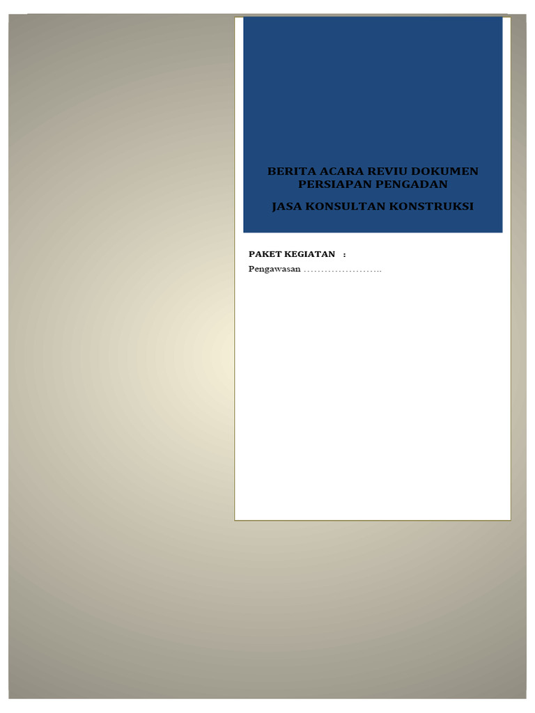 Reviu Dokumen Pengadaan Jasa Konsultan | PDF | Bisnis | Pengelolaan ...