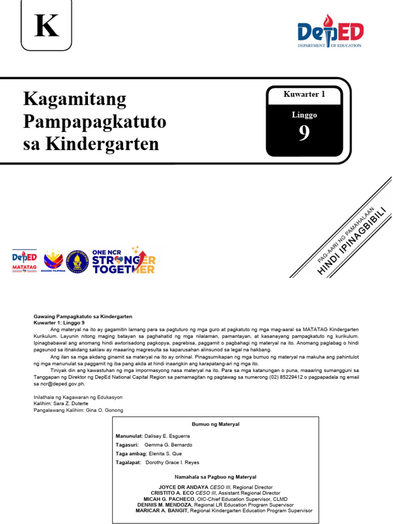 Revisedpdo Matatag Worksheet q1 Week 9 | PDF