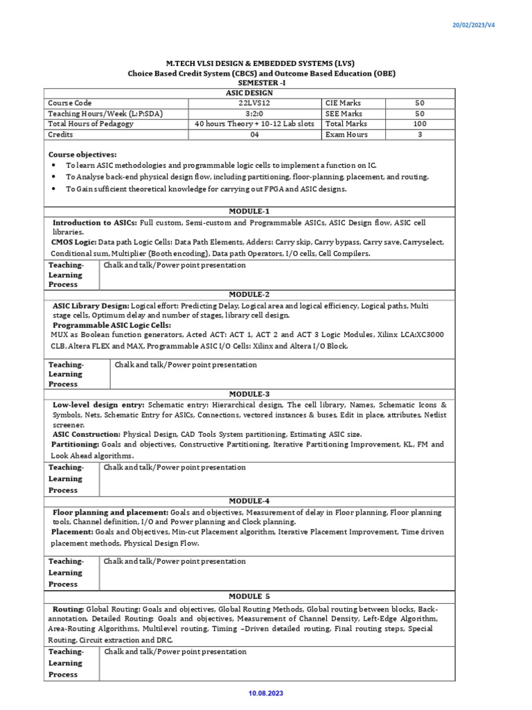 vtu mtech vlsi syllabus | PDF | Electronic Circuits | Mosfet vtu mtech vlsi syllabus | PDF | Electronic Circuits | Mosfet
