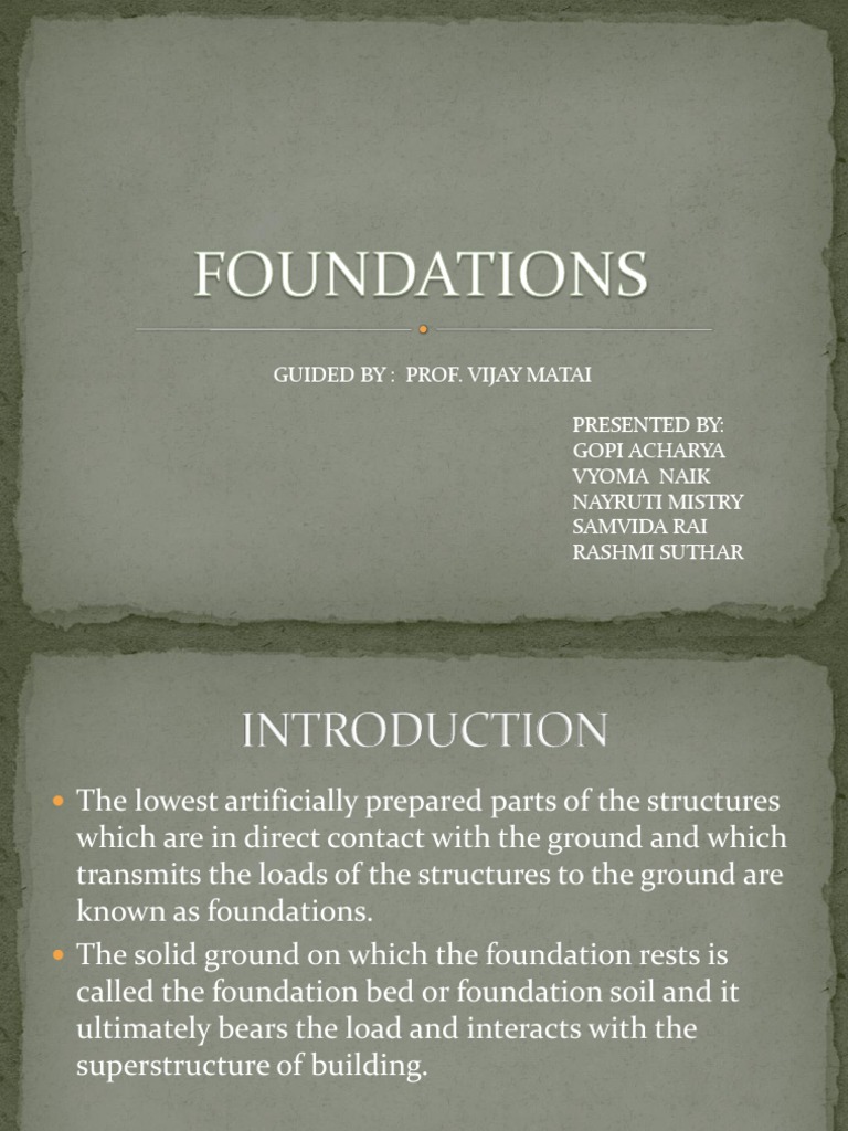 Foundations: Types and Purpose | PDF