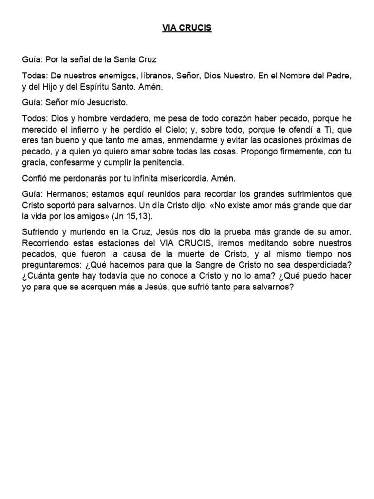 Via Crucis | PDF | Cristo (título) | Jesús