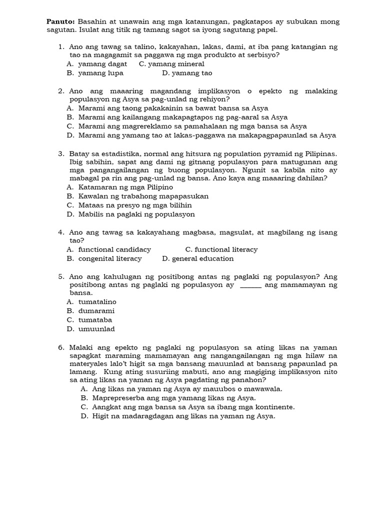 AP7 Q1 Module-6 | PDF