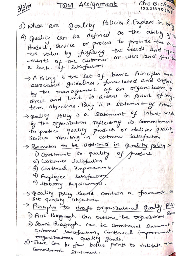 TQM Assignment 2 | PDF