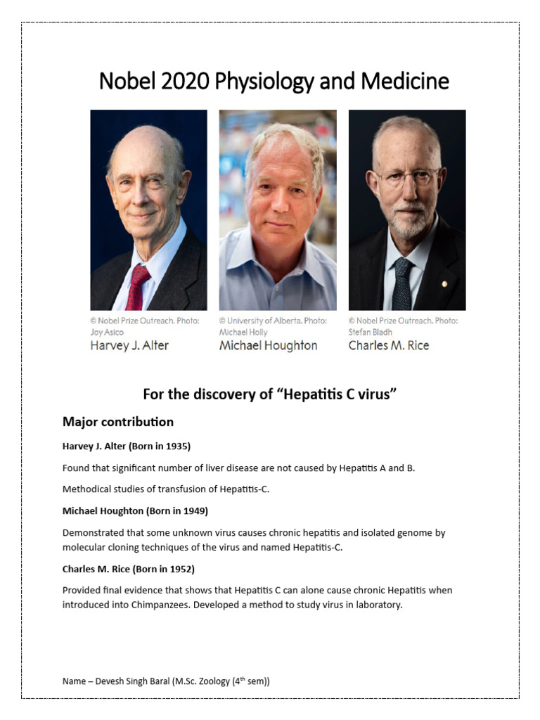 Nobel 2020: Discovering Hepatitis C Virus | PDF | Social Science