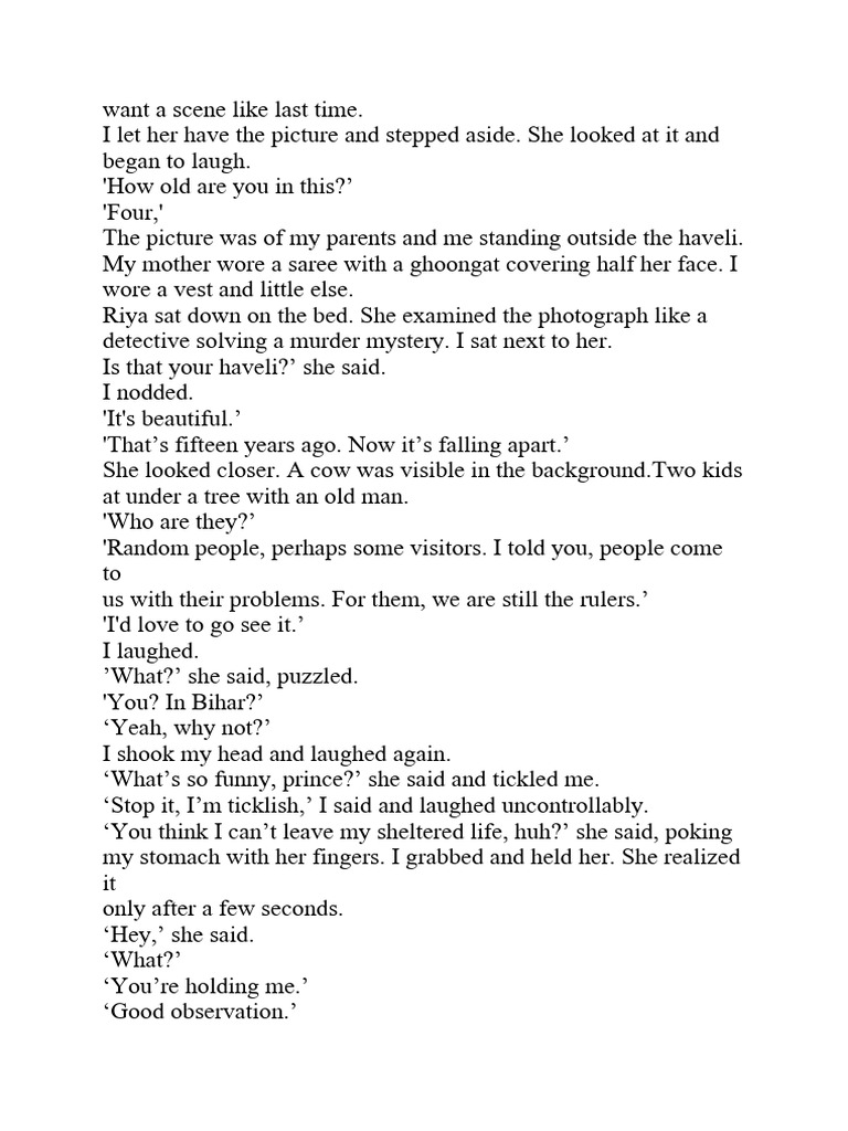 Want A Scene Like Last Time | PDF | Tickling
