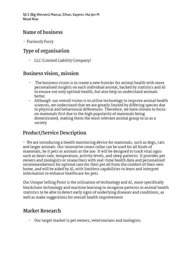 SJI2 Round 1 Proposal | PDF | Pet | Artificial Intelligence