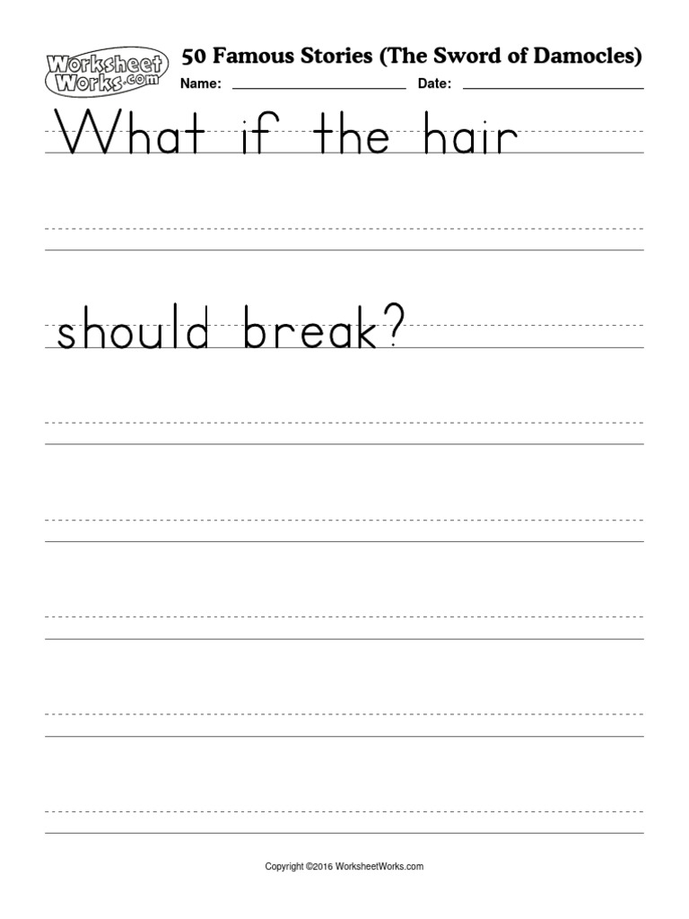 Copywork Sheets | PDF | Fable | Animal Tales