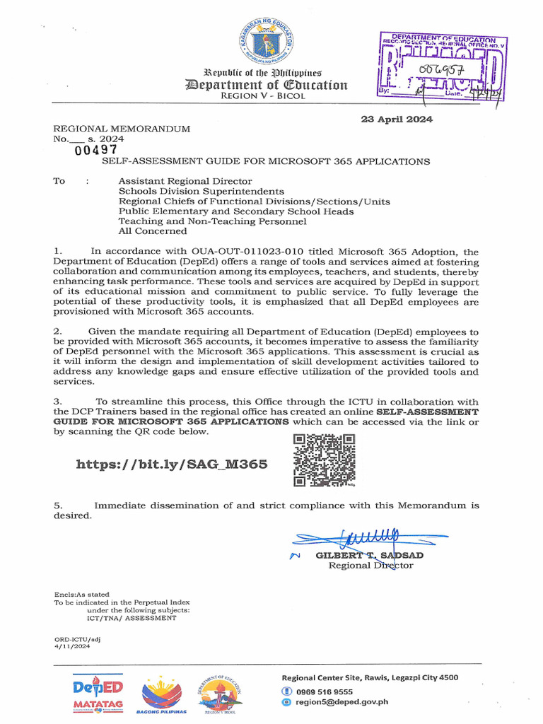 RM - 497 S - 2024 Self Assessment Guide For Microsoft 365 Applications ...