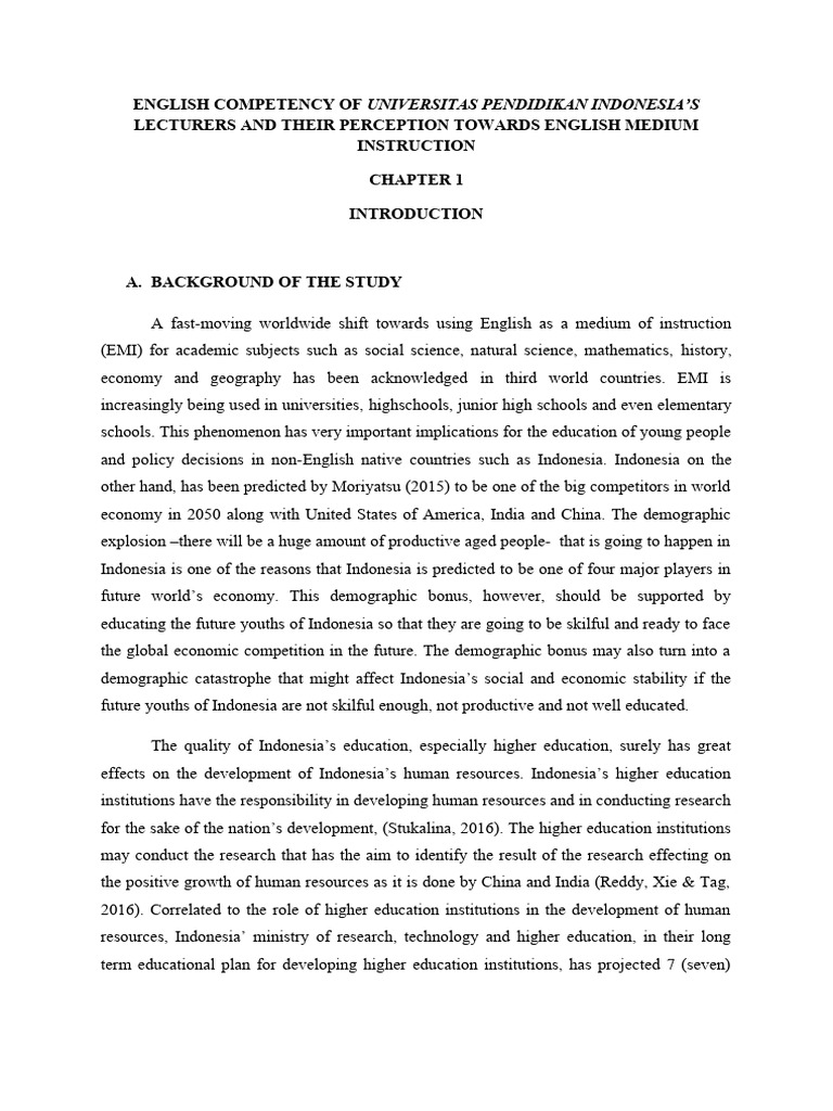 English Competency of College Lecturers and Their Perception Towards ...