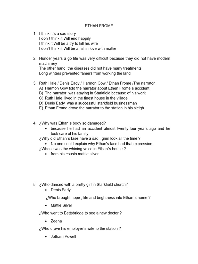 Ethan Frome | PDF | Ethan Frome