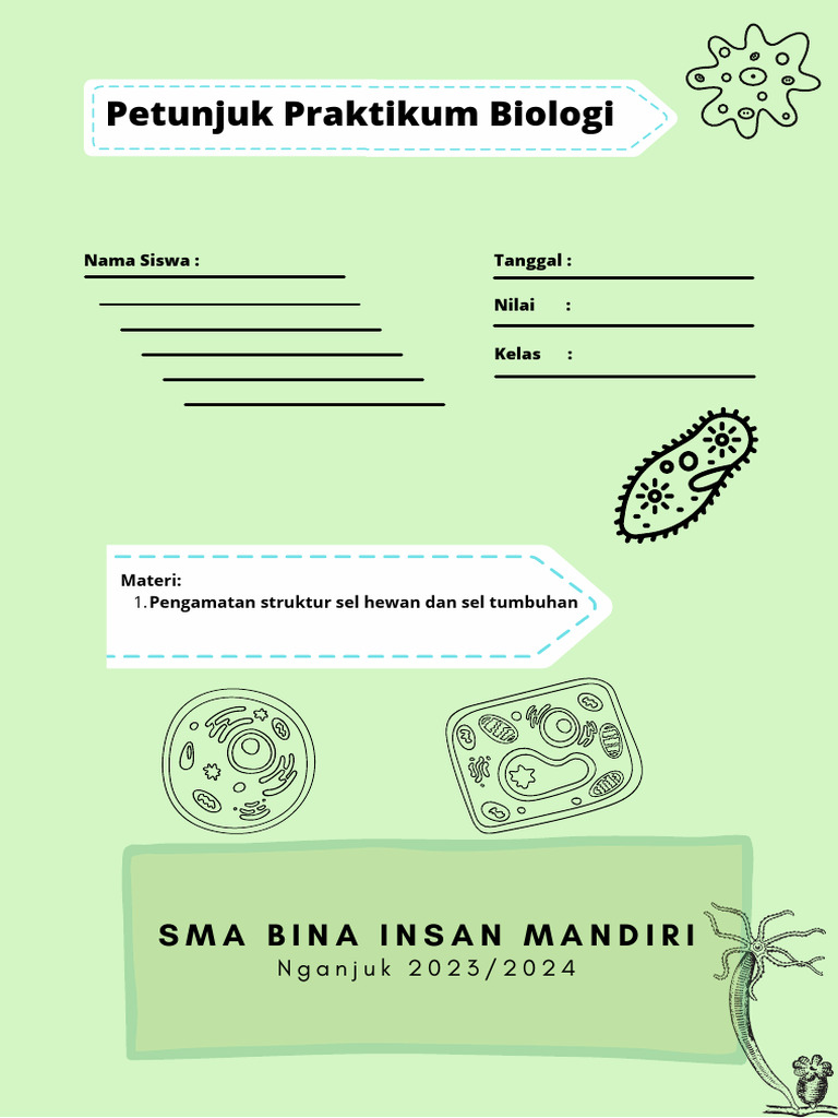 LKPD Praktikum Pengamatan Struktur Sel Hewan Dan Tumbuhan | PDF