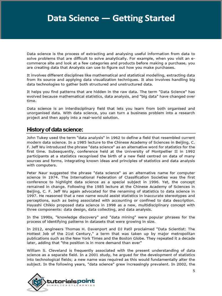 Data Science Notes - 1-PD | PDF | Data Science | Probability Distribution
