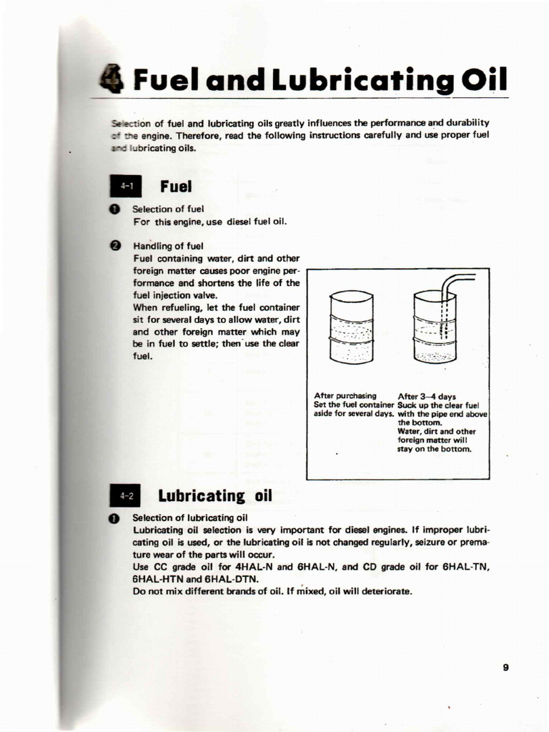 Fuel and Lubricating Oil | PDF