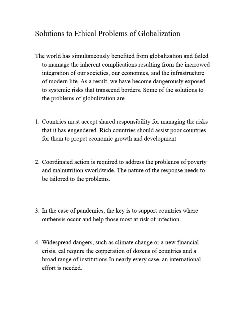 Challenge of Globalization | PDF | Globalization | Climate Change