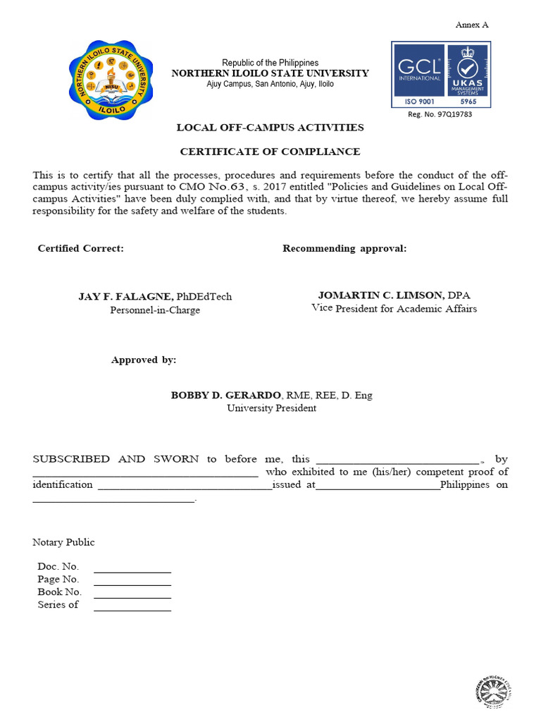 Cmo 63 Coc | PDF | Philippines | Government