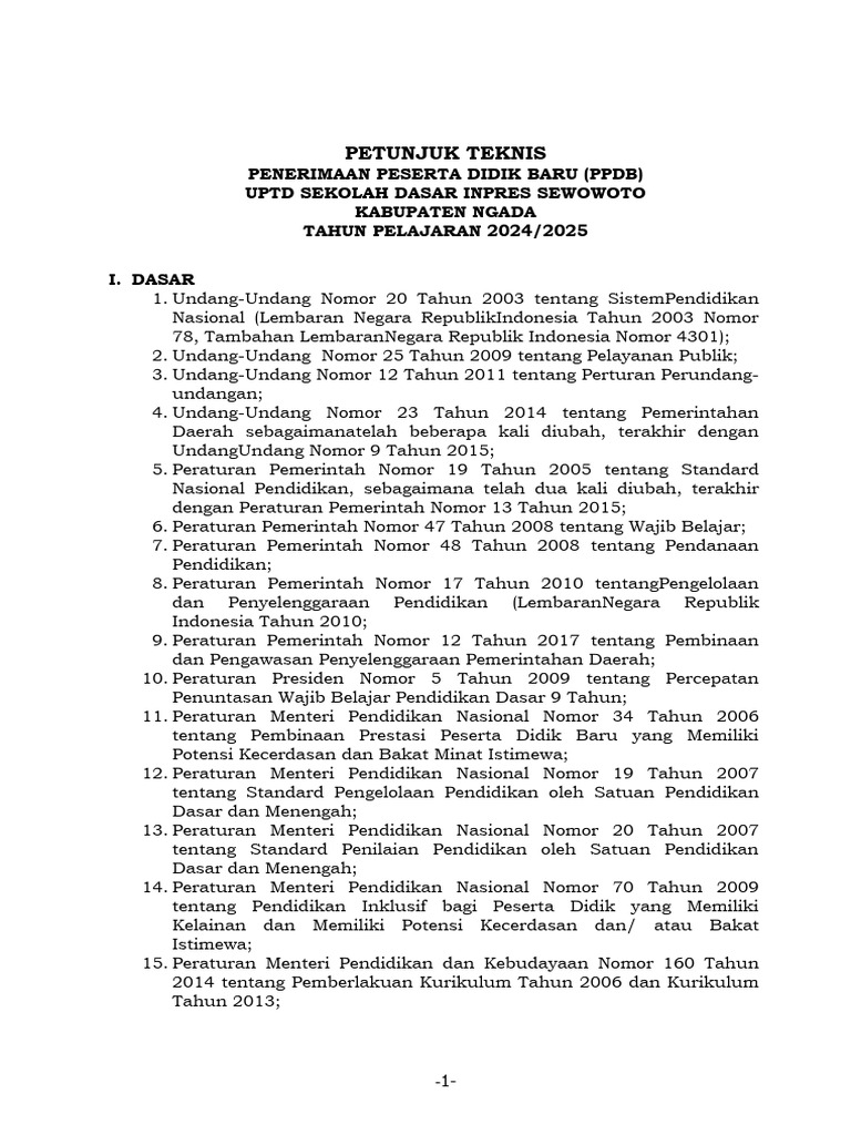 SOP PPDB SD 2025 Kabupaten Ngada | PDF | Ilmu Sosial