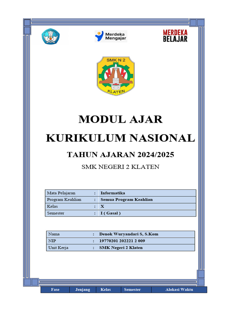 MODUL AJAR Literasi Digital | PDF