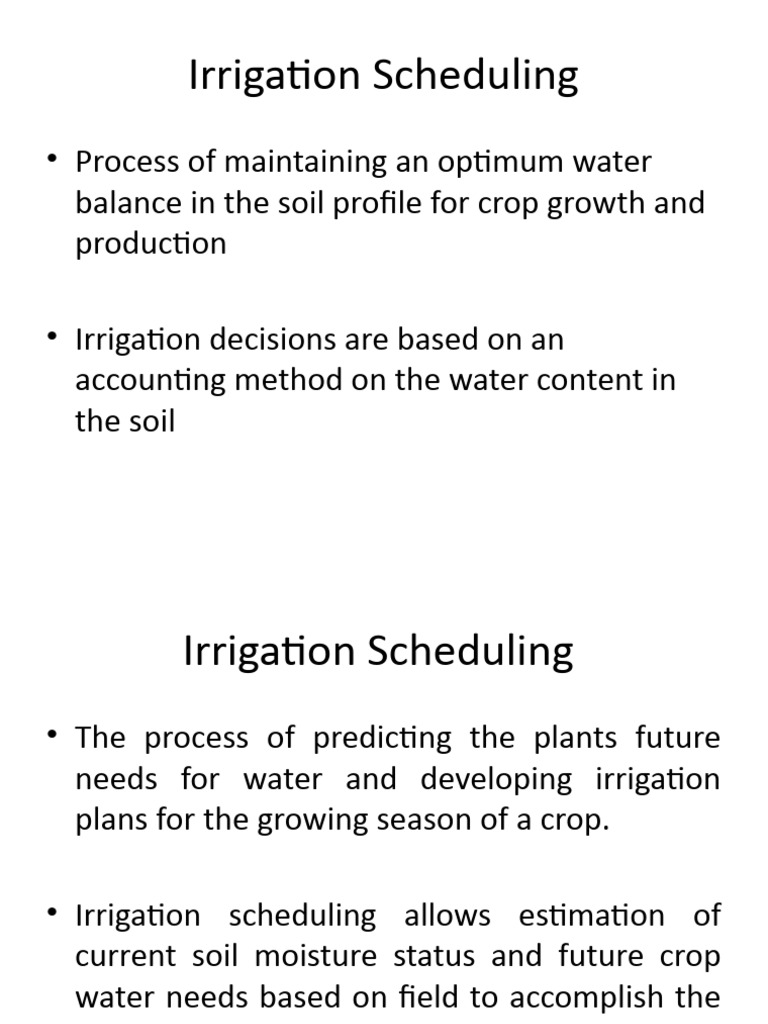 Irrigation Scheduling | PDF | Evapotranspiration | Irrigation
