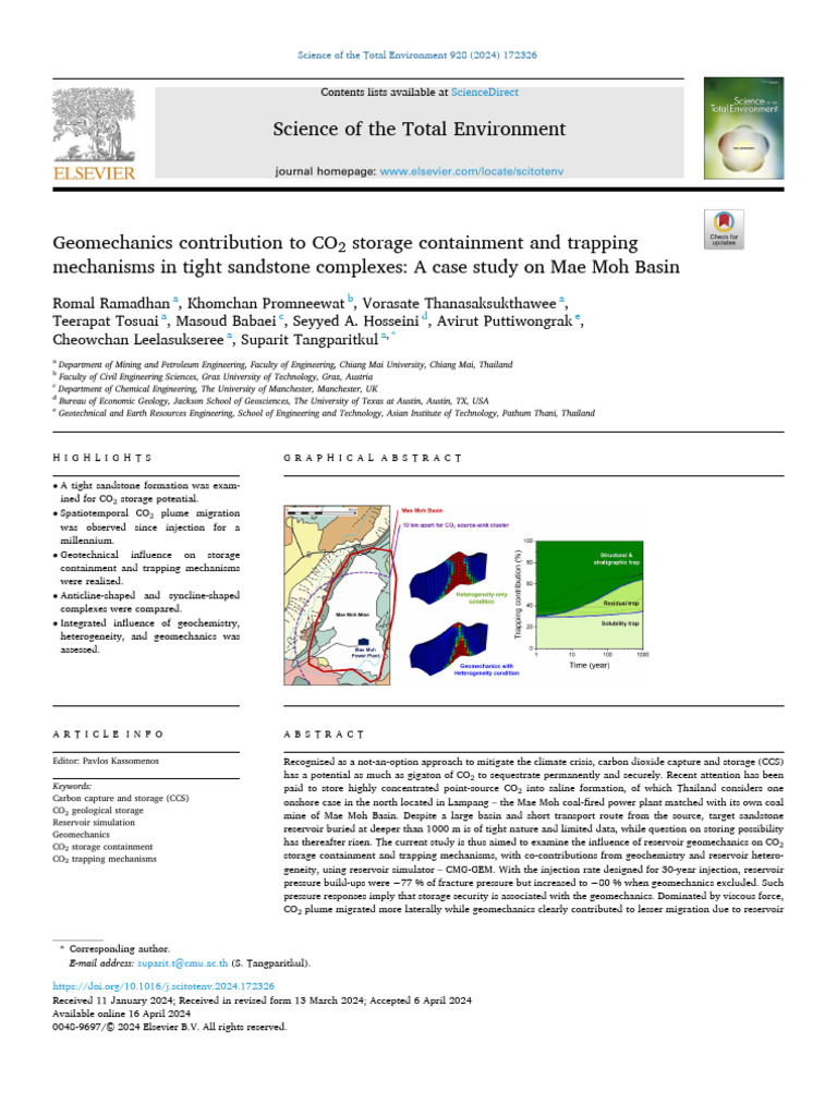 Geomechanics Contribution To CO2 Storage Containment and Trapping ...