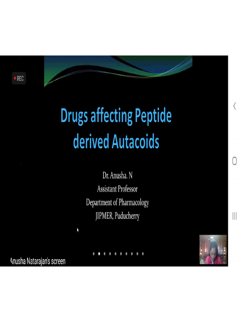 Drugs Affecting Peptide Autacoids | PDF