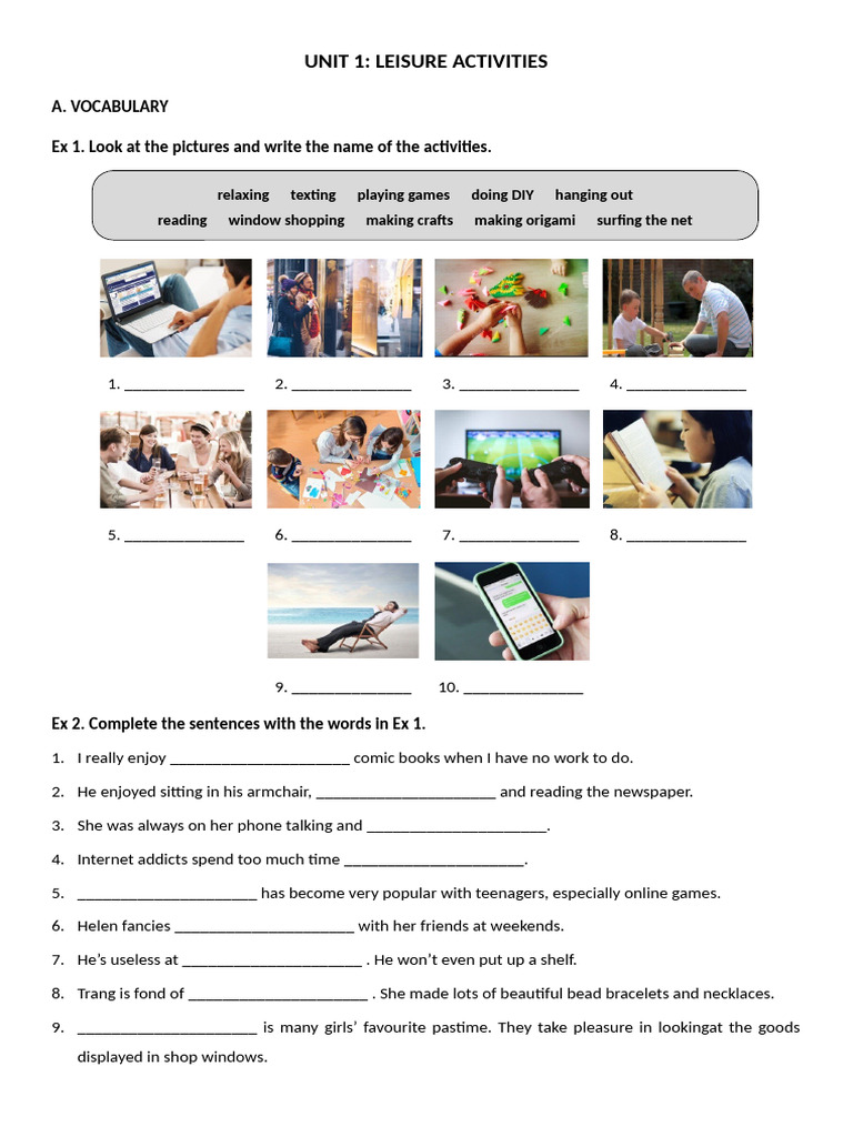 Bt Unit 1 | PDF | Leisure