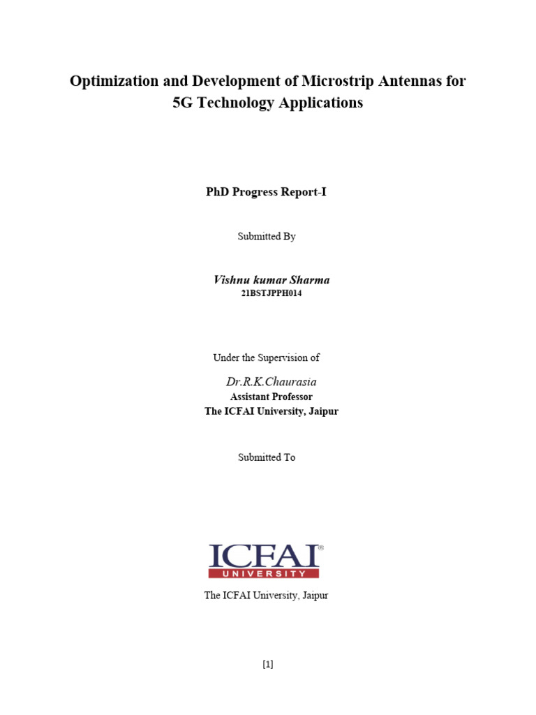 Progress Report PHD VK March 23 | PDF | Antenna (Radio) | Transmitter
