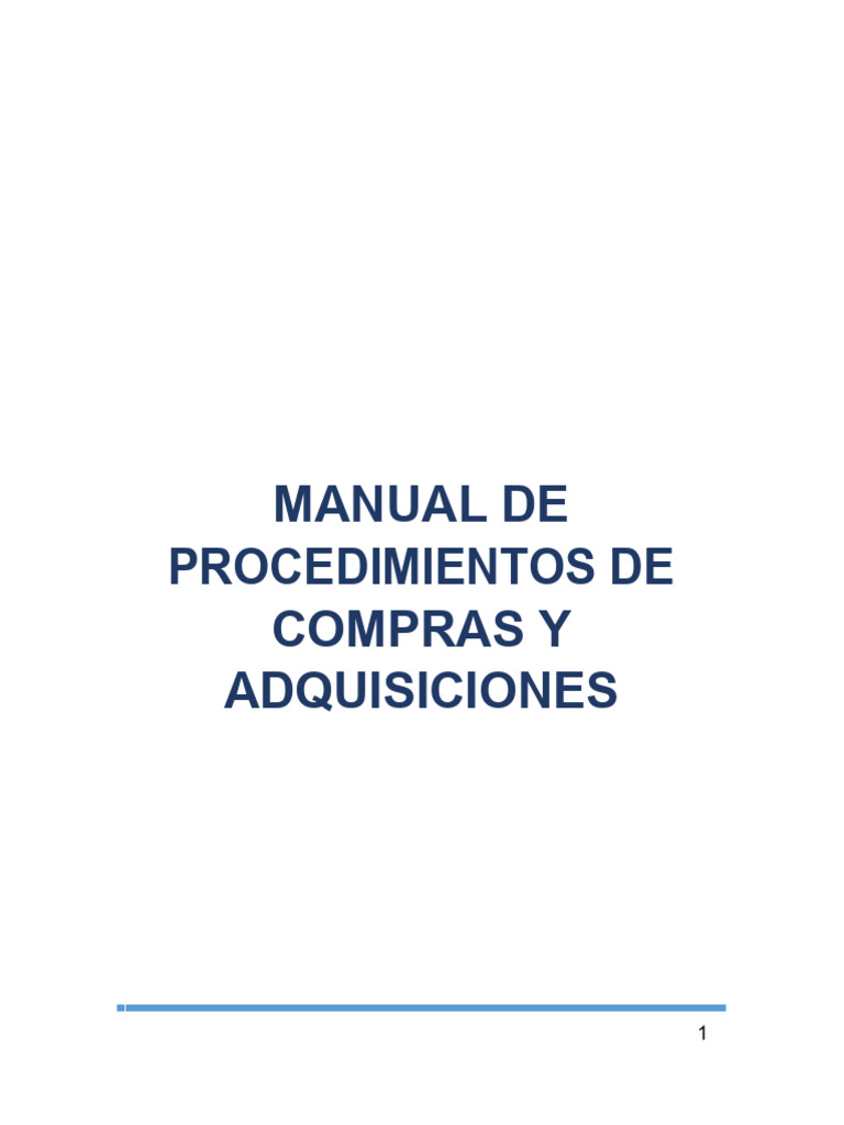 Manual de Procedimiento de Compras | PDF | Contador | Contabilidad