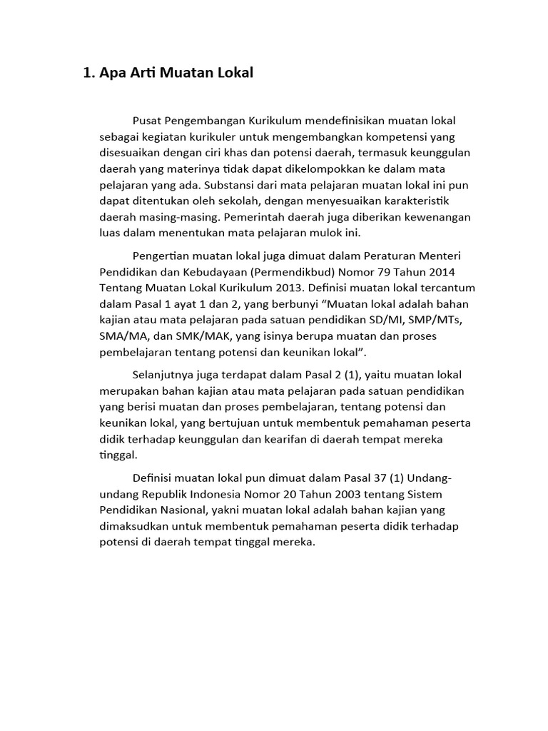 Tugas Muatan Lokal Revamp | PDF | Karier & Perkembangan